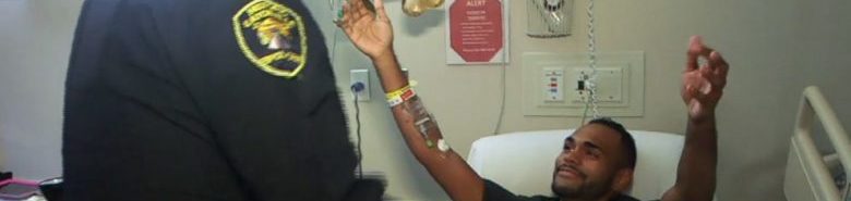 Emotional Moment When Police Officer Reunites With Man He Saved From ...